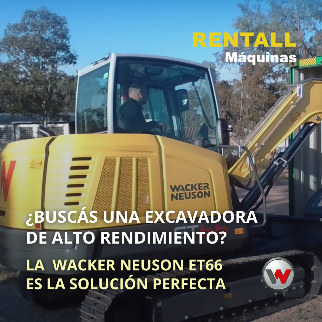 Excavadora ET66 de Wacker Neuson - Rentall Máquinas