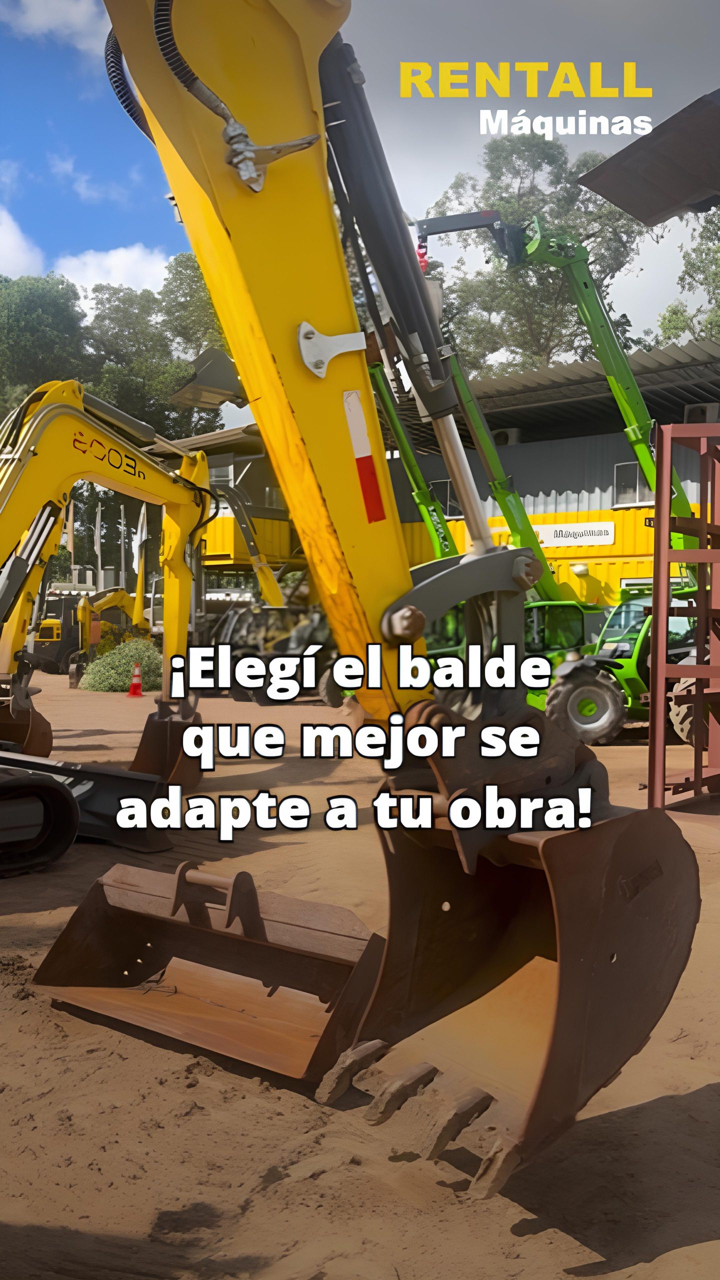 ¡Elegí el balde que mejor se adapte a tu obra! - Rentall Máquinas